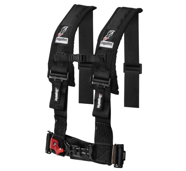 DragonFire Racing 4 Point 3" Buckle Black UTV Safety Harness ...