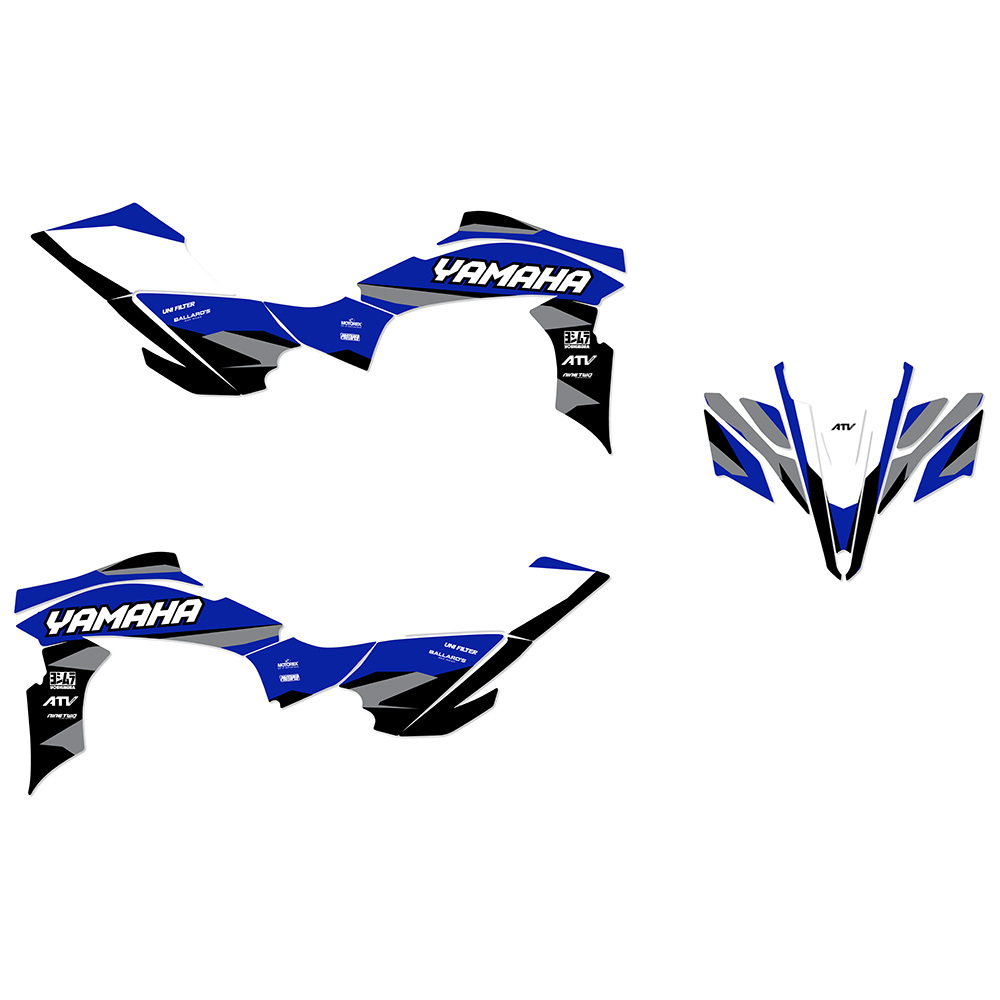 Ninetwo Decals Yamaha YFZ450 04-08 Blue/Black Graphics Kit at ATVstore