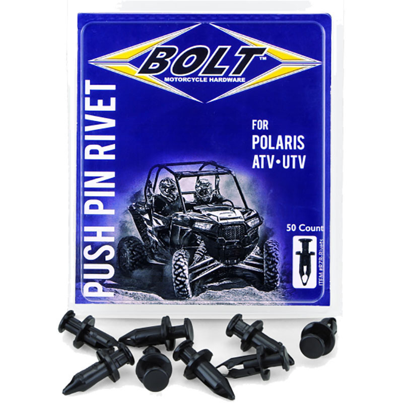 Bolt Polaris Style 50Pk M8 7661855 Expandable Push Rivet Clip at ATVstore