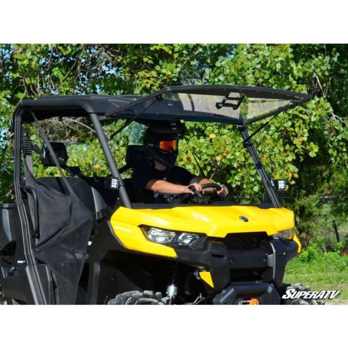 SuperATV Can-Am Defender Full Flip Windshield at ATVstore