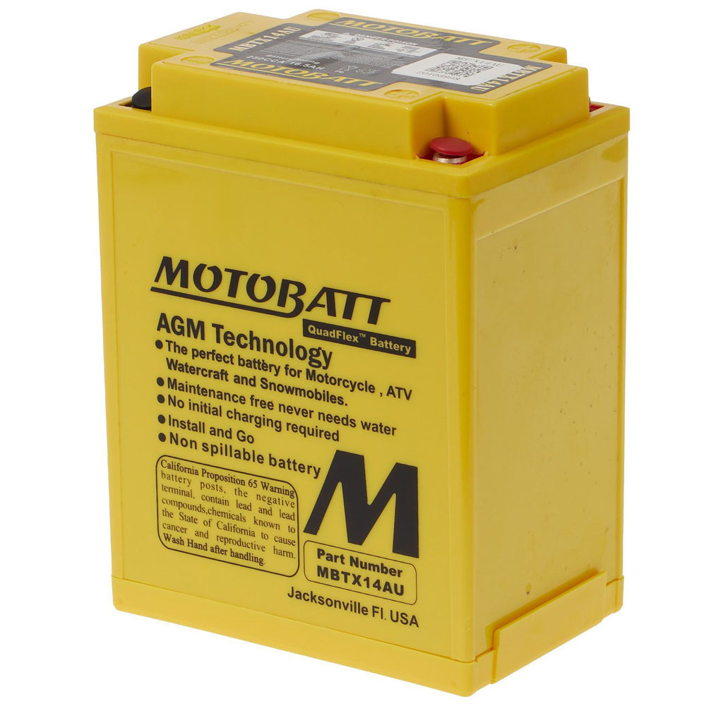 Motobatt MBTX14AU Quadflex 12V AGM Battery at ATVstore
