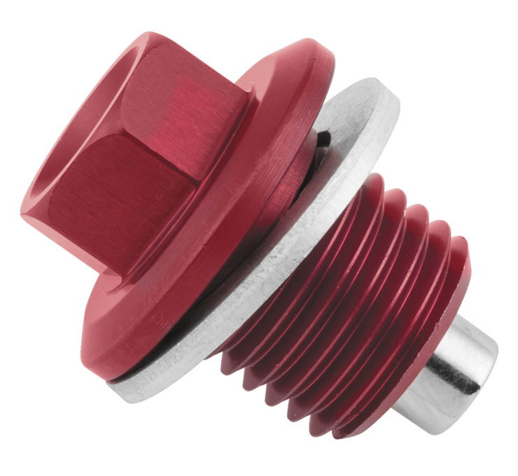 TM Designworks Banshee/Raptor Red Aluminium Drain Plug With Magnet at ...